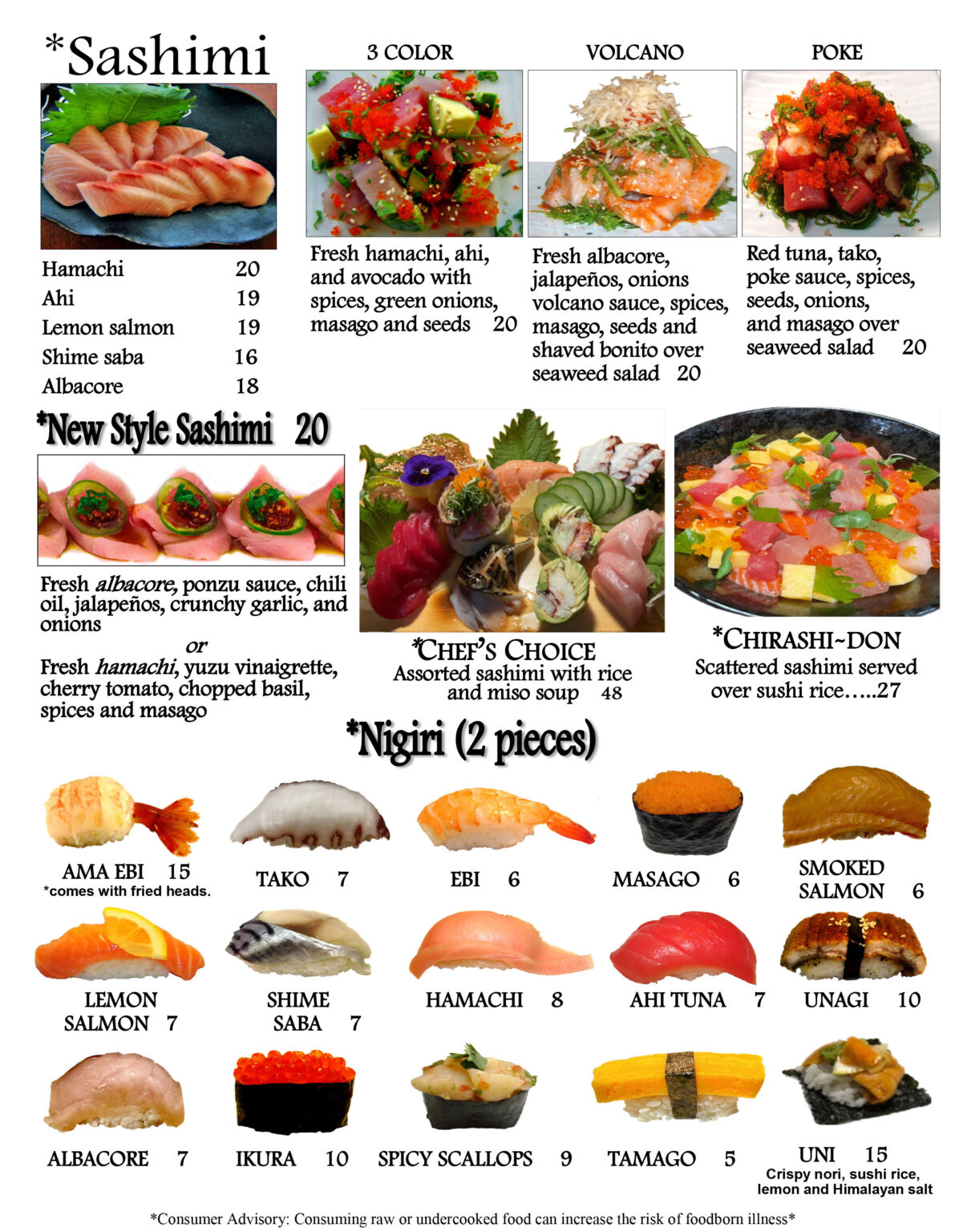 Menu – Sushi Spot