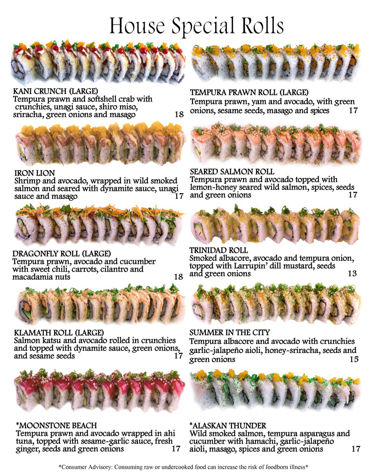 Menu – Sushi Spot